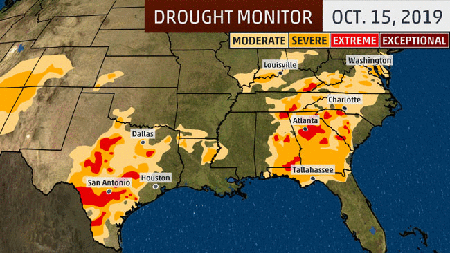 Southern Flash Drought Dented by Tropical Storm Nestor, Recent Rain ...