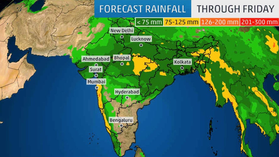Lowest Rainfall In India