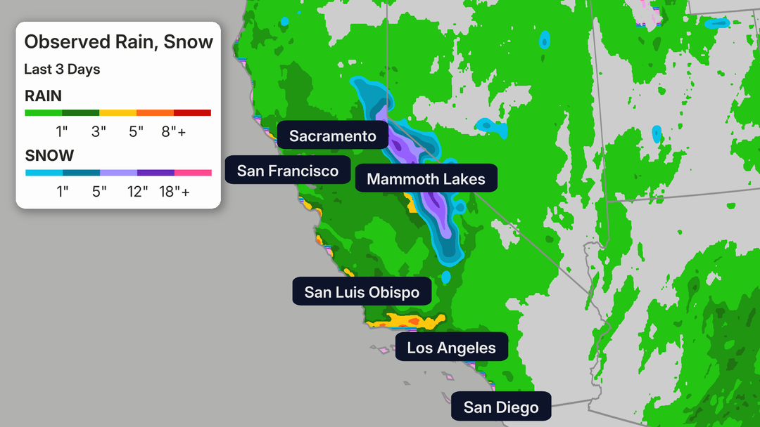 First Storm Since Spring Hits California With Widespread Rain, Sierra ...