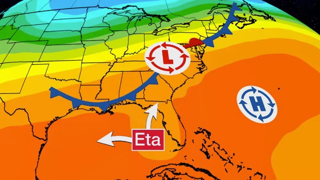Why Eta May Meander and Linger Through Much of This Week | Weather ...