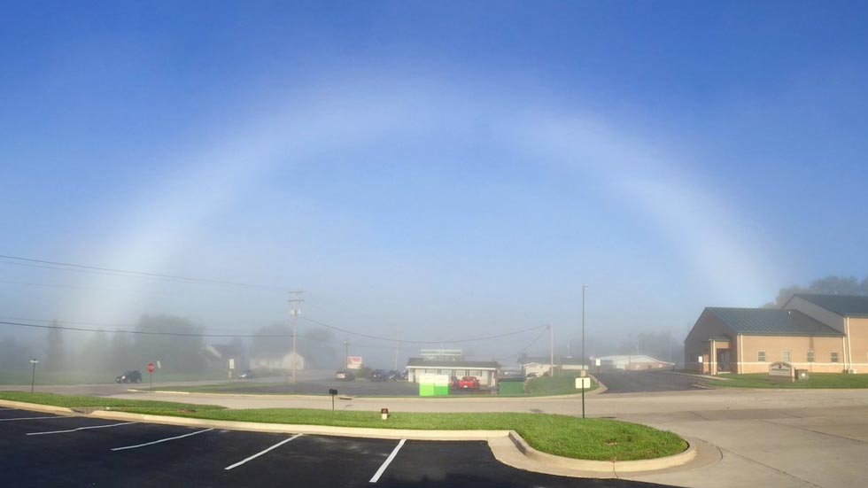 Fogbow, a Colorless Rainbow, Appears in Midwest | Weather Underground