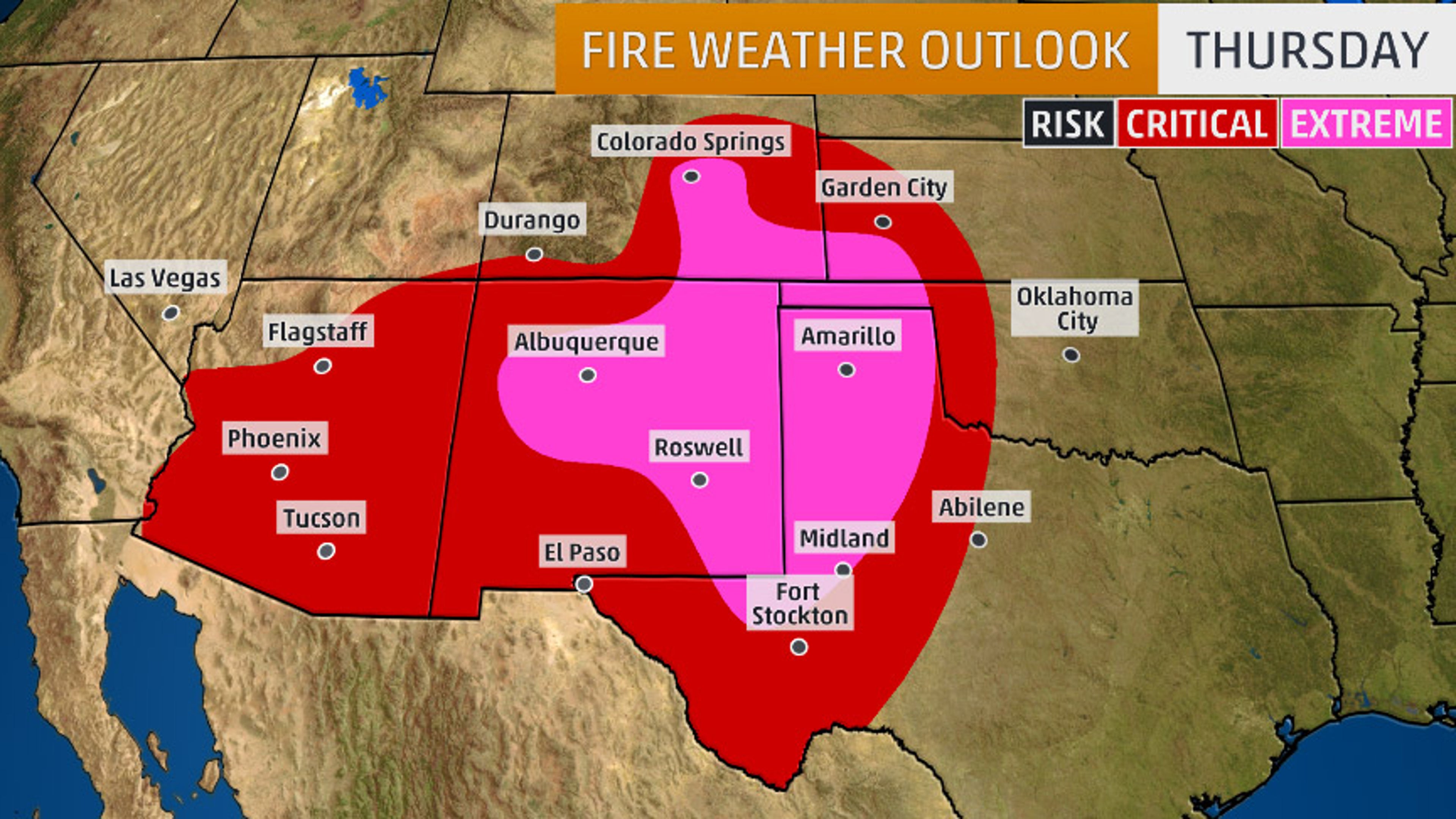 Extremely Critical Fire Weather Conditions Into Thursday Evening in the ...
