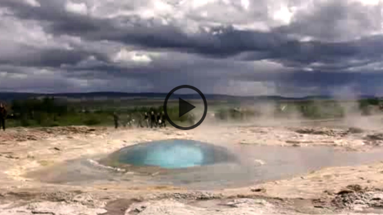 Watch Strokkur Geyser Erupt in Iceland | The Weather Channel