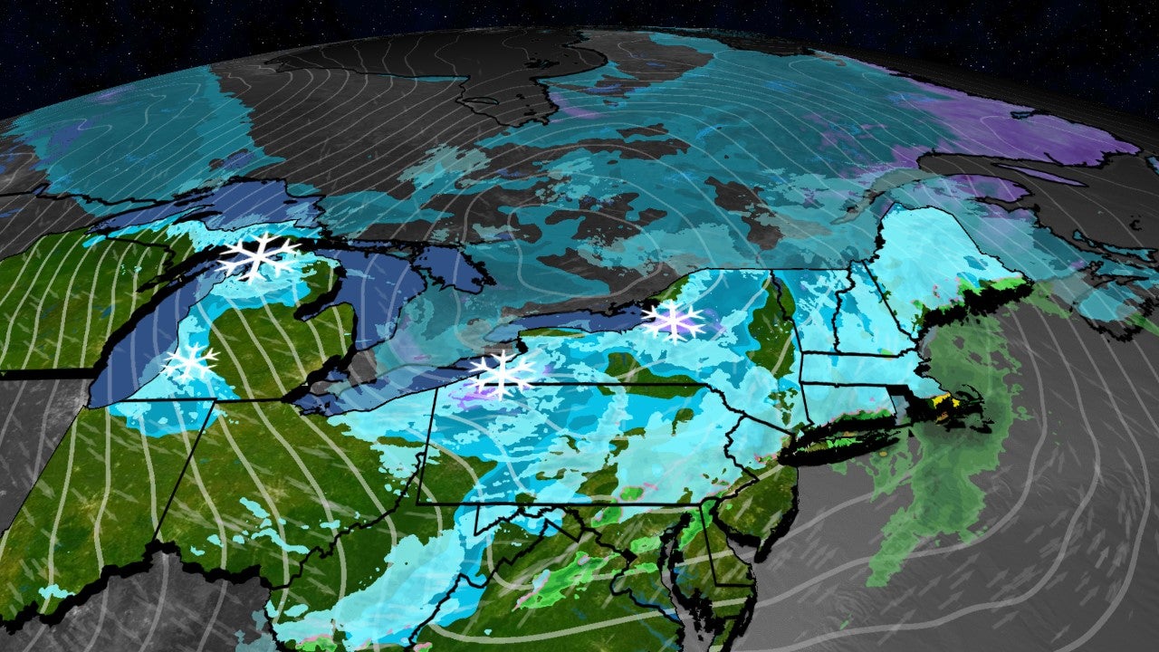 Lake-Effect Snow Returns To Great Lakes As Strong Winds Impact ...