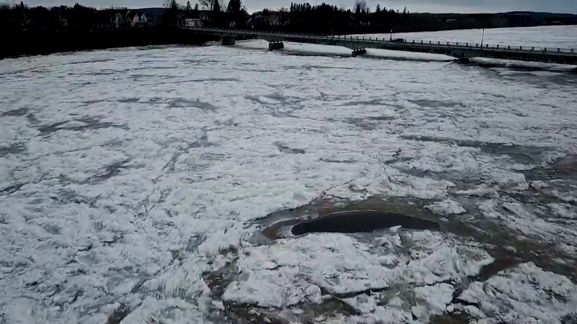 Stunning View Of Mammoth Ice Jam In Northern Maine - Videos from The ...
