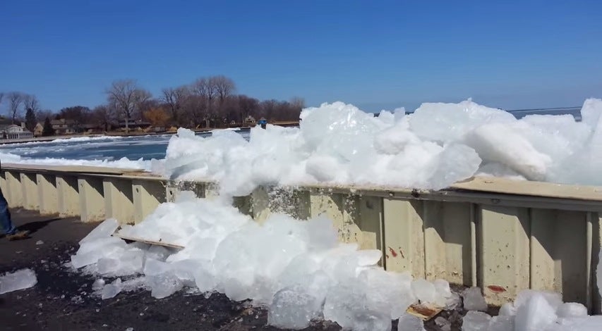 Watch This Ice Shove Ashore From Lake St. Clair, Michigan | The Weather ...