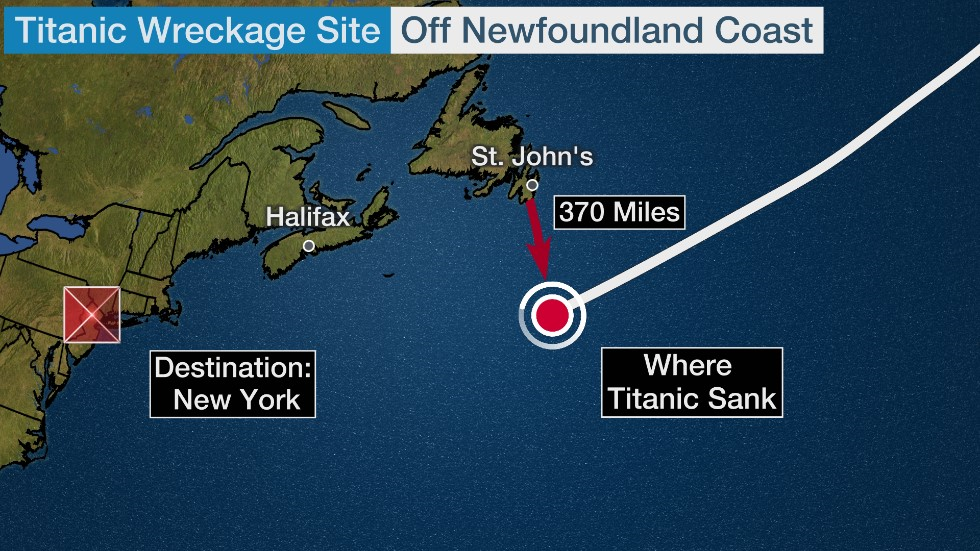 Titanic Sinking Map Location When Did The Titanic Sink? Story Of The
