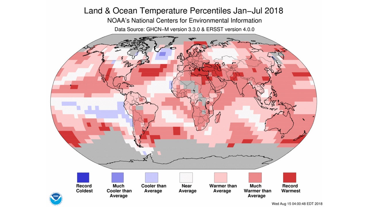 July 2018 Was 4th Hottest on Record Worldwide, NOAA Says | Weather.com