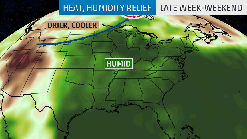 Hot, Humid Conditions in Midwest and Northeast Will Be Swept Away by ...