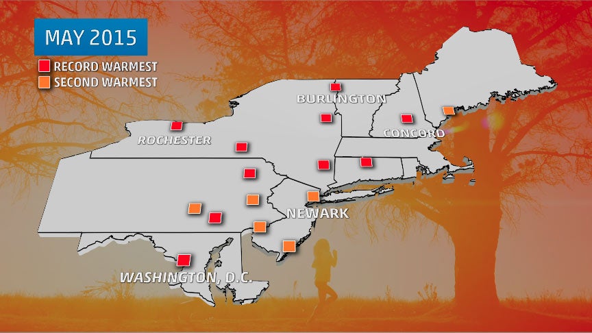 May 2015 Was One of the Warmest Mays on Record in Several Northeast ...