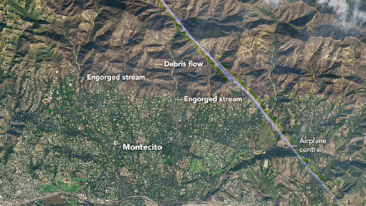 Southern California's Deadly Mud Flows Seen from Space by NASA | The ...