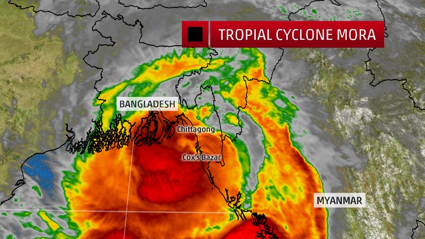 Tropical Cyclone Mora Makes Landfall in Bangladesh; Flooding Rainfall ...