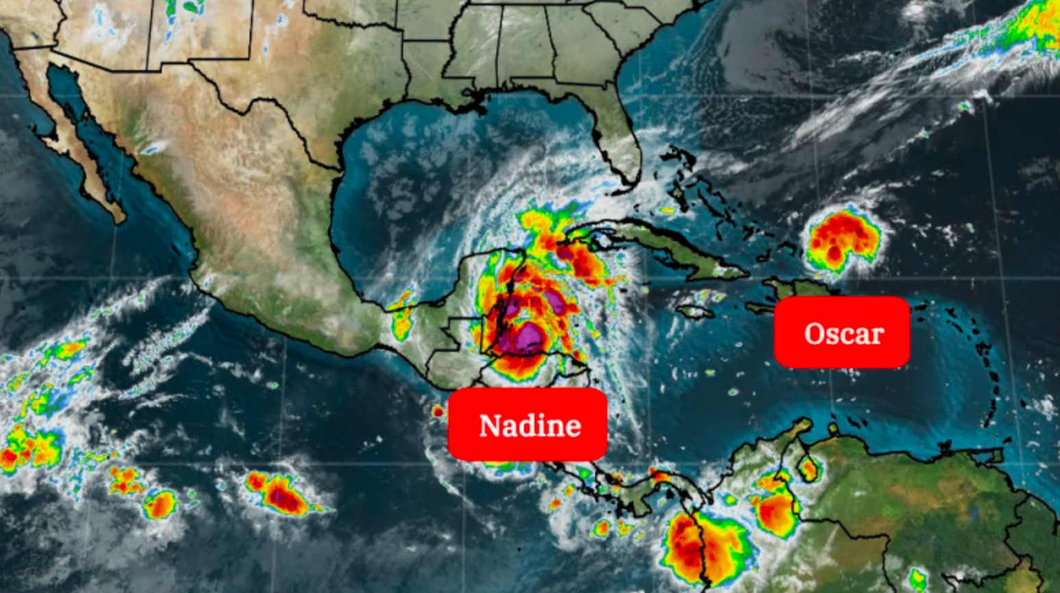 Tracking Nadine And Oscar In The Caribbean - Videos from The Weather ...