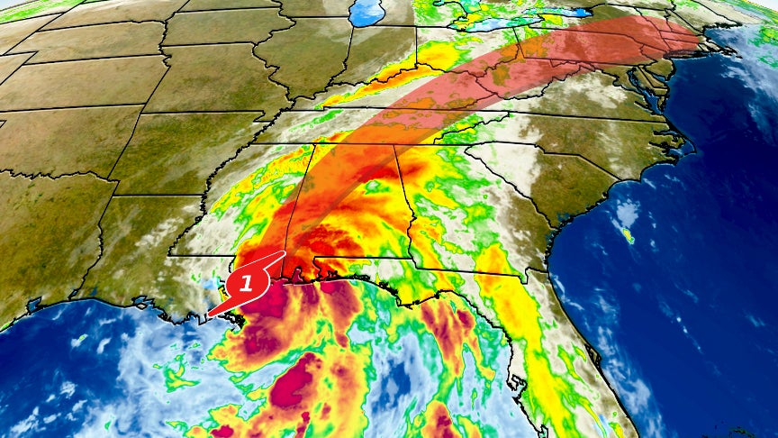 Hurricane Nate Makes Second Landfall Near Biloxi, Mississippi, as a ...