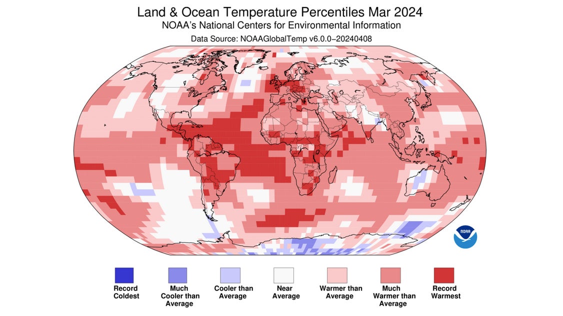 Earth's Warmest March Is 10th Straight Record Month, NOAA and NASA ...