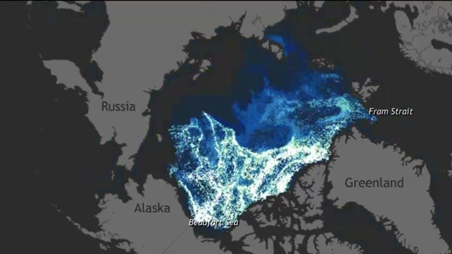 Watch 28 Years of Old Arctic Ice Disappear in One Minute | The Weather ...