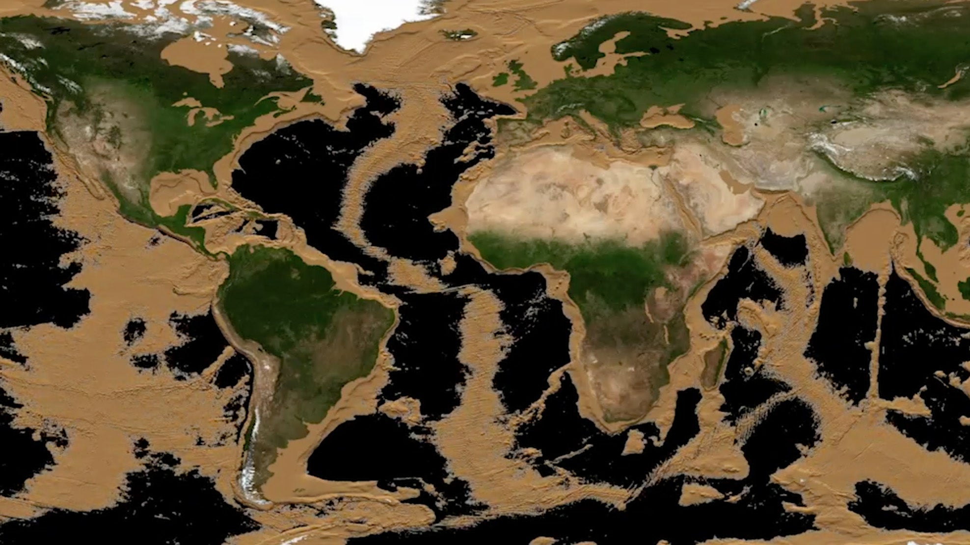 See What Earth Would Look Like if Oceans Drained Away - Videos from The ...