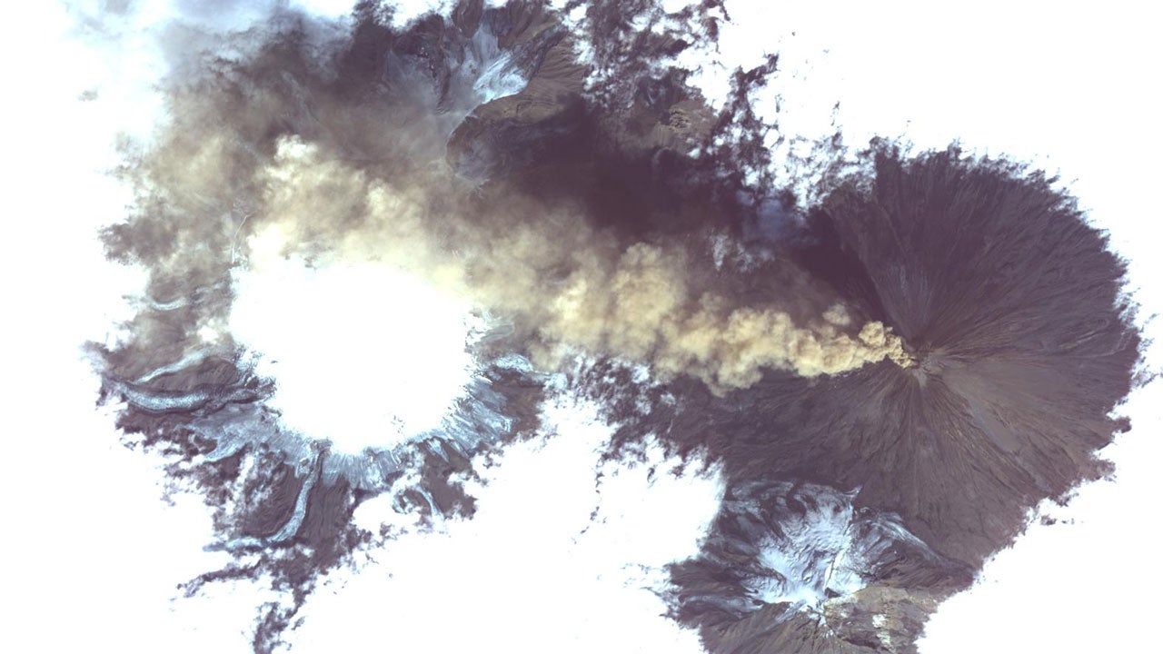 NASA Satellite Image Captures Massive Plume from Russian Volcano ...