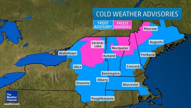 Fall Chill Arrives in the Northeast; Frost/Freezes Seen in Parts of New ...