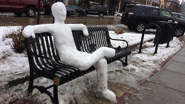 This Snowman in Fargo Doesn't Mind the Weather | The Weather Channel