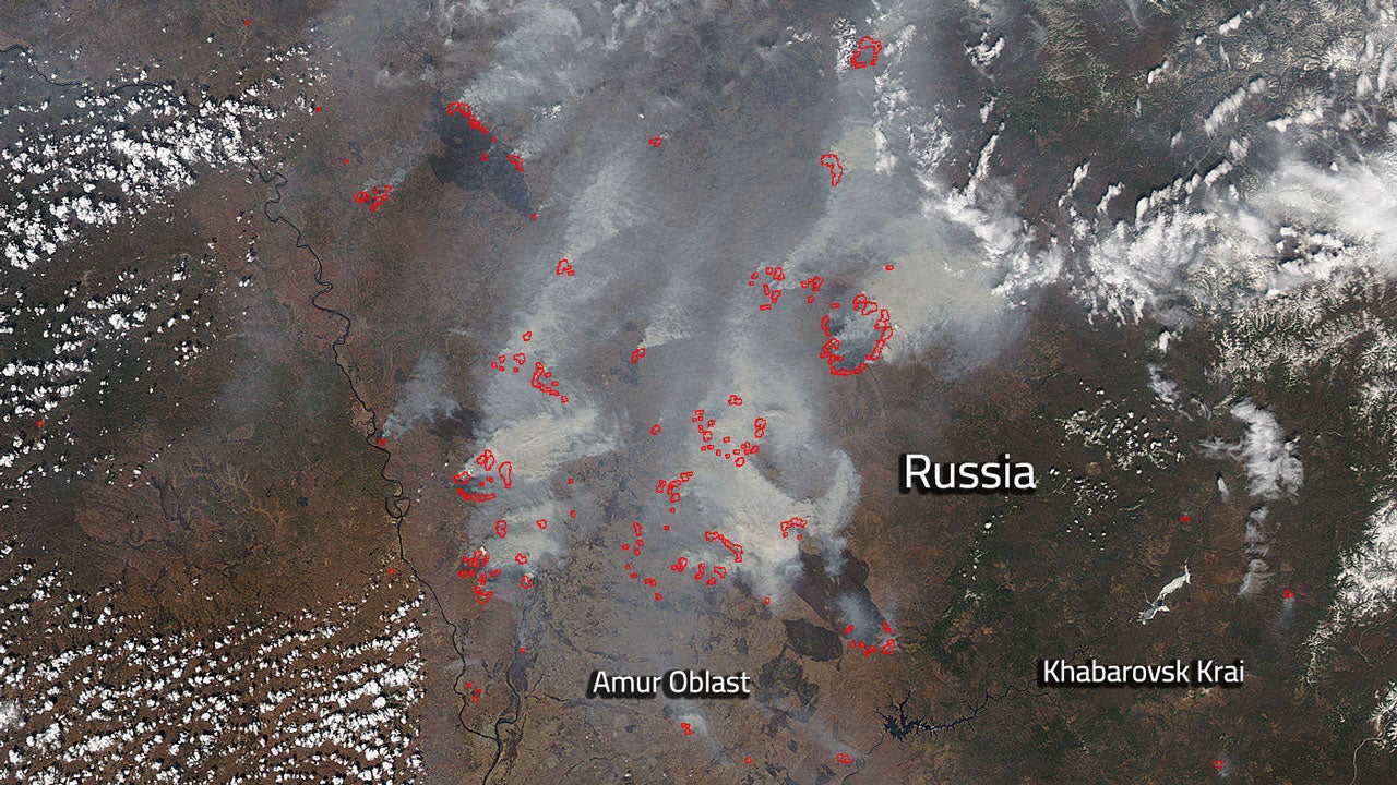 Wildfire in Eastern Russia Creates Massive Columns of Smoke Seen From ...