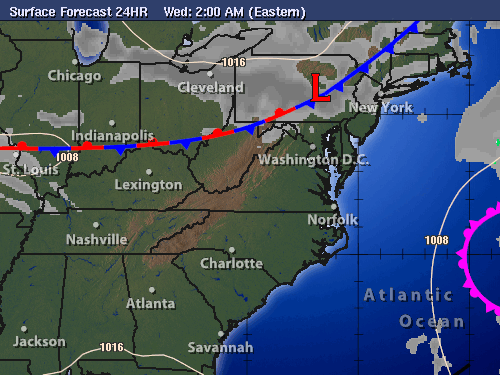 Mid Atlantic | 24 Hour Surface Forecast | Surface Analysis Maps ...