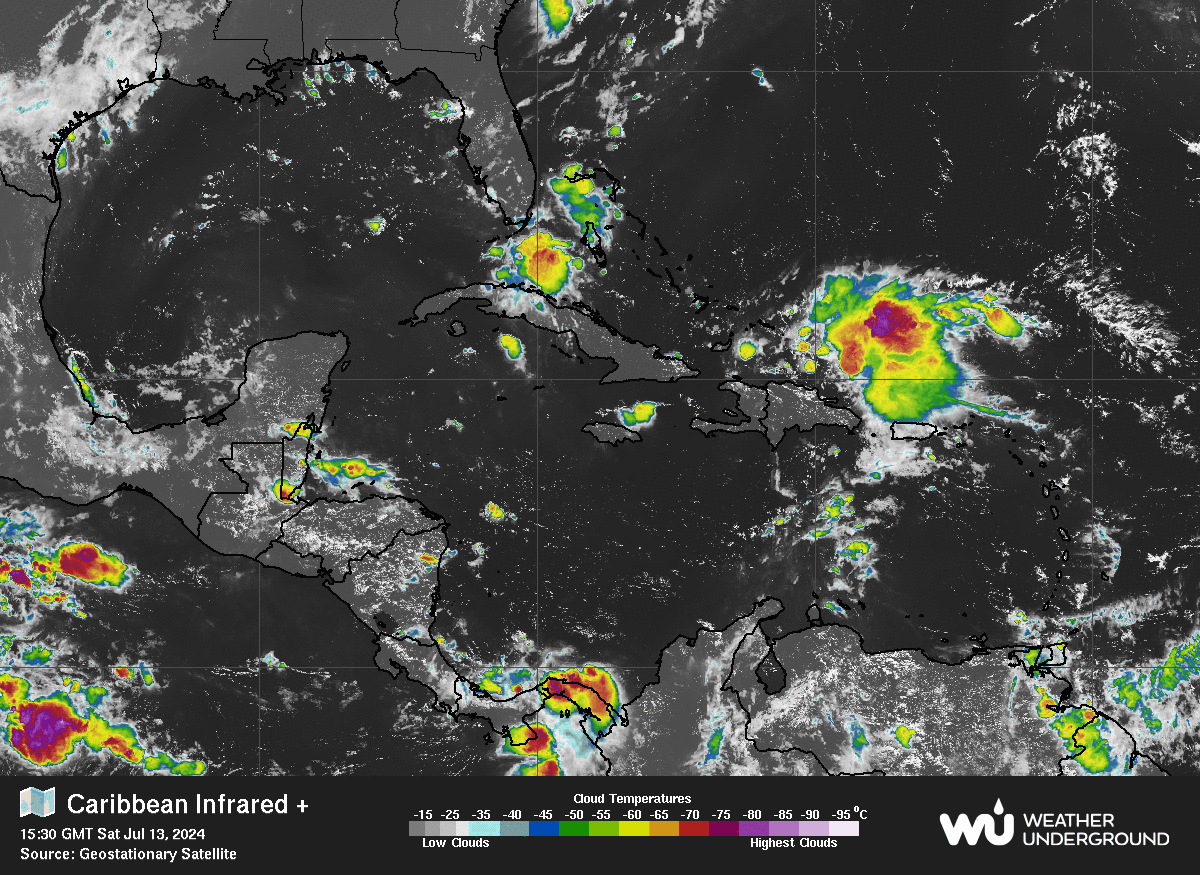 Caribbean | Global Infrared Satellite | Satellite Maps | Weather ...