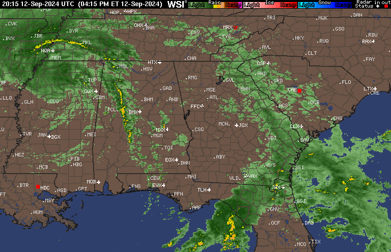GA - Columbus | Yesterdays Radar Loop | Radar Maps | Weather Underground