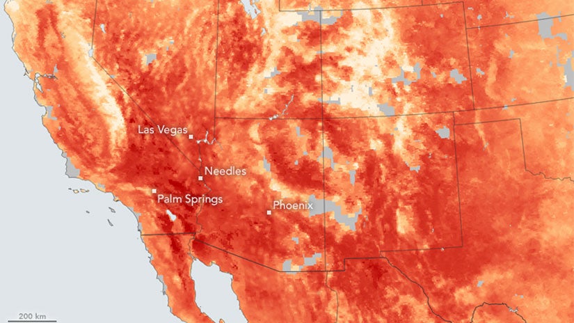 NASA Maps Reveal Scope, Intensity of Southwest's Extreme Heat Wave ...