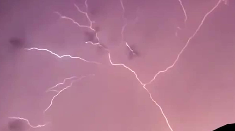 Strange, Upward Lightning Near Memphis - Videos from The Weather Channel