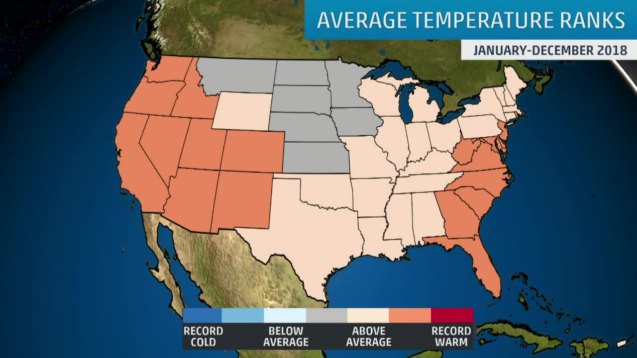 2018 Was 14th-Warmest, Third-Wettest Year on Record for U.S., NOAA Says ...