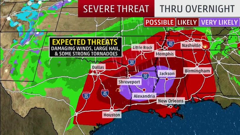 Watches Issued Severe Weather Outbreak Expected This Weekend In The
