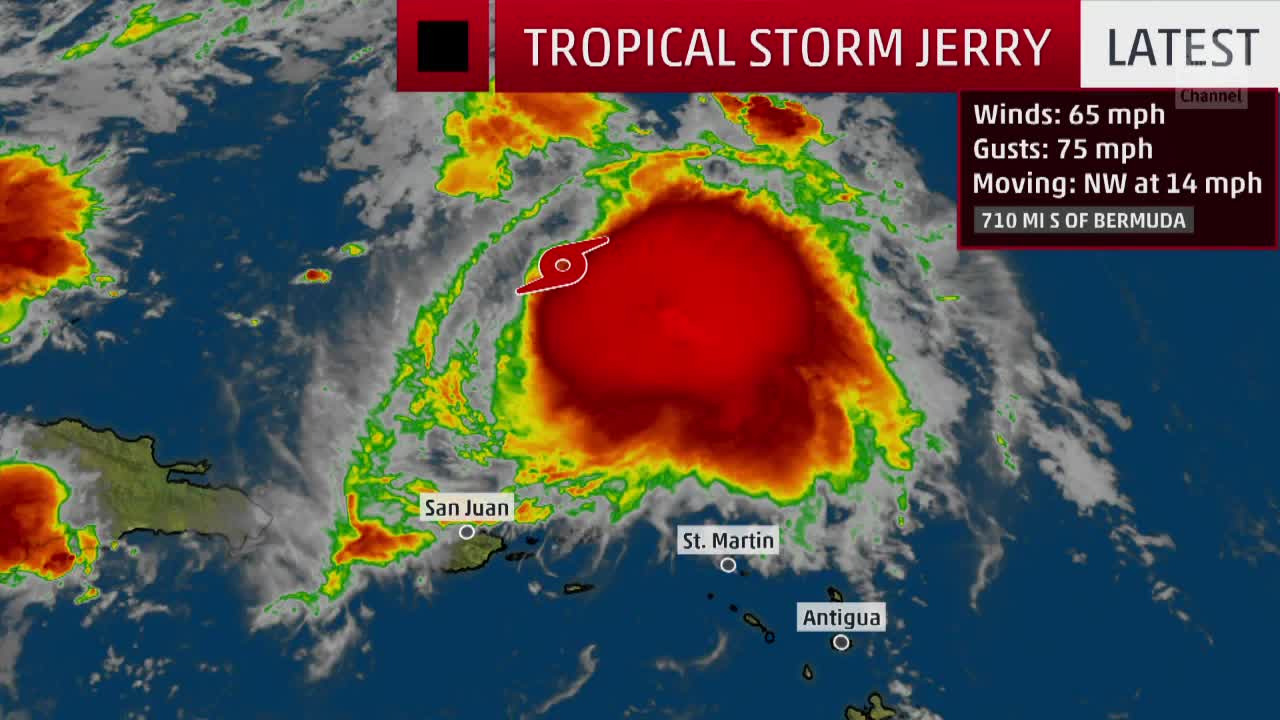 Tropical Storm Jerry Is Passing North of Puerto Rico and Could Move ...