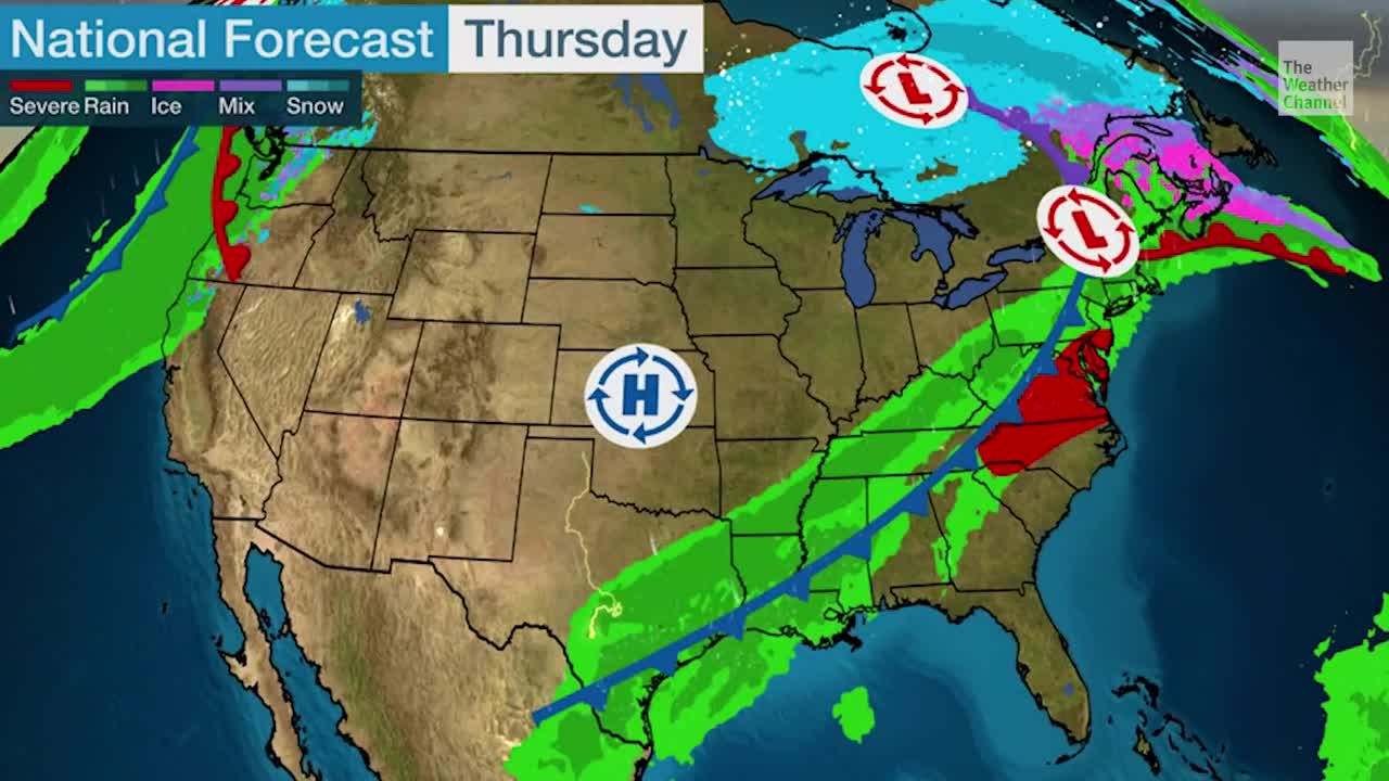 National Weather Map Todays See Message Below From The National