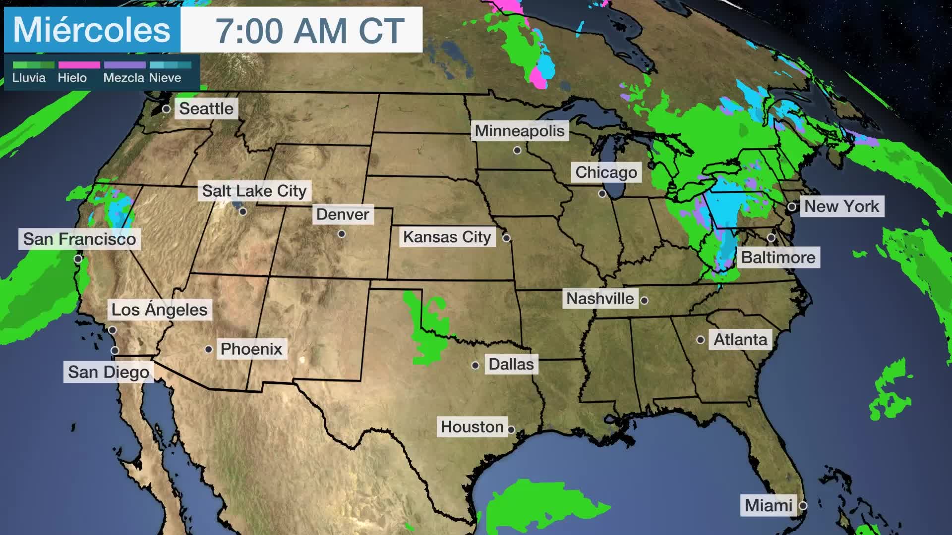 Mapa Del Tiempo De California