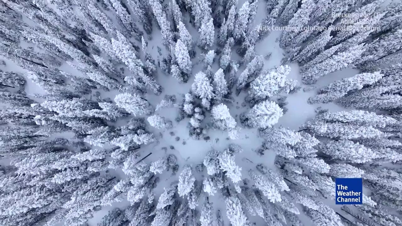 Beautiful Drone Footage Showing Colorado Snow | The Weather Channel