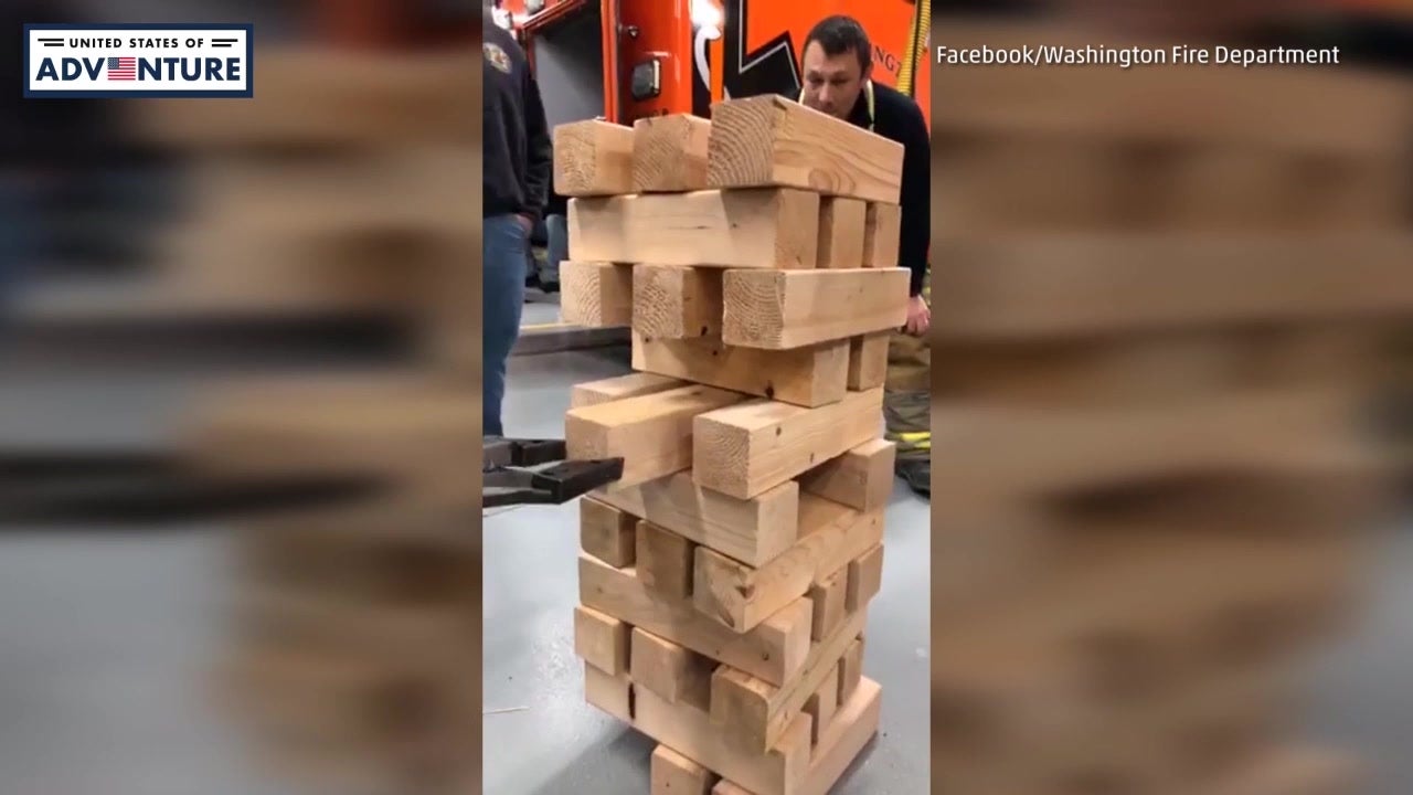Firefighters Play Jenga with Hydraulic Tool | The Weather Channel