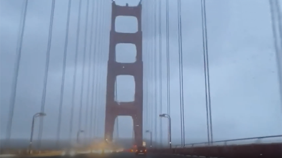 G Golden Ate Bridge Rain Golden Gate Bridge Rain Hi Res Stock