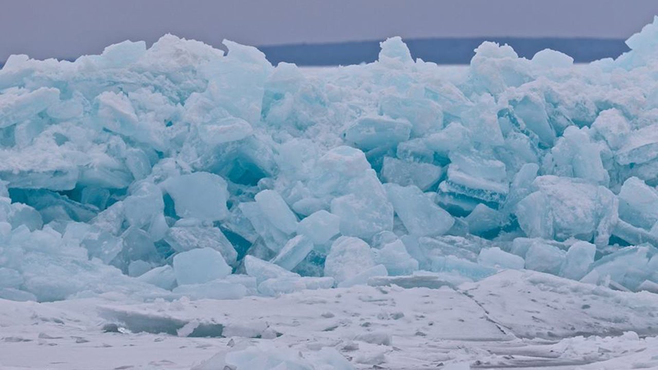 Stunning 'Blue Ice' Spotted at Mackinac Bridge (PHOTOS) | The Weather ...