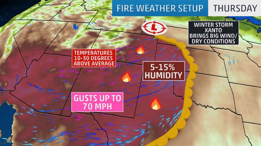 Extremely Critical Fire Weather Conditions Into Thursday Evening in the ...