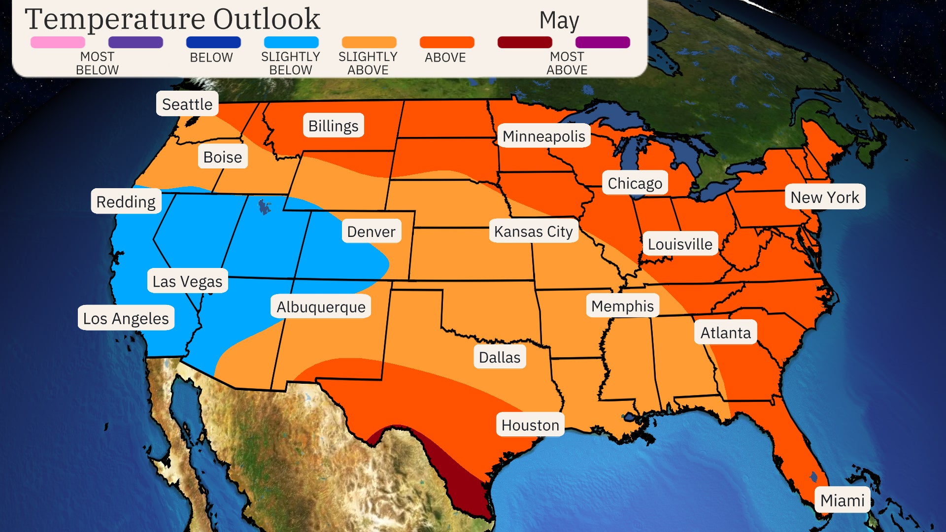 May Outlook Trending Warmer Across Northern Tier, East | Weather ...