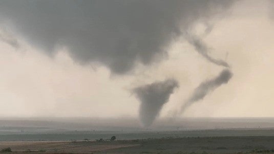 Twin Tornadoes Forming