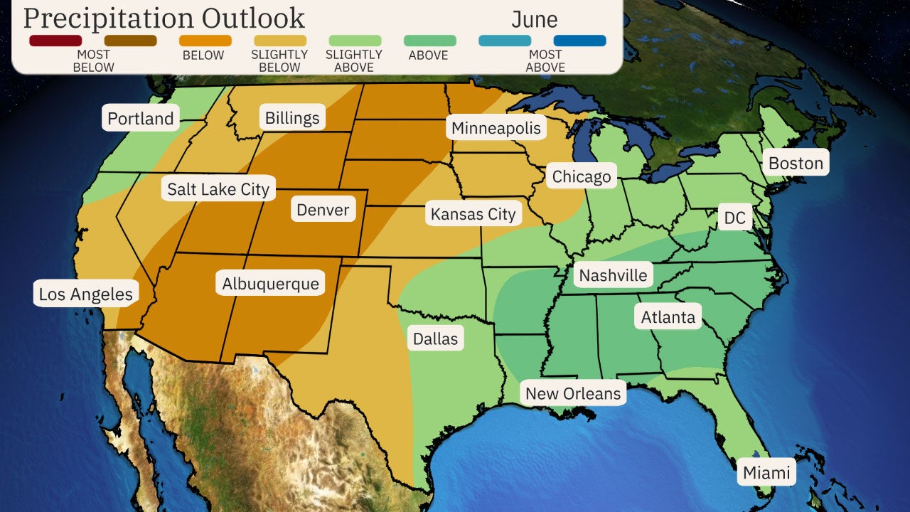 June Temperature Forecast Update Trends Hotter For Nation's Northern ...
