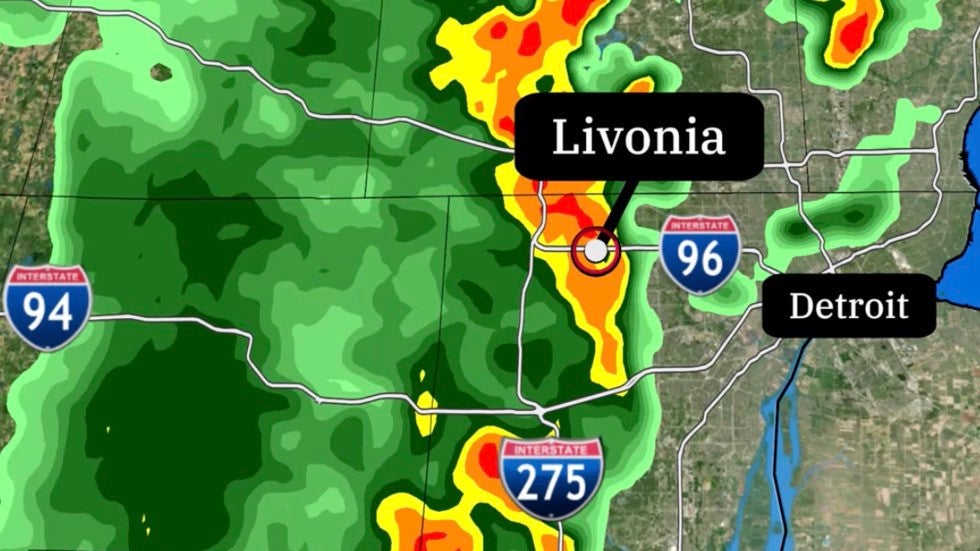 Livonia Michigan Zip Code Map Trib To Bell Branch At 7 Mile Road At