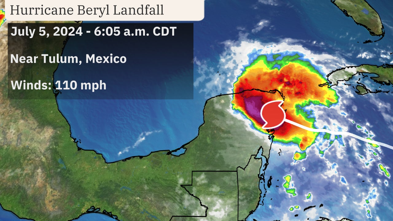 Hurricane Beryl Makes Cat. 2 Landfall Near Cancún | Weather.com