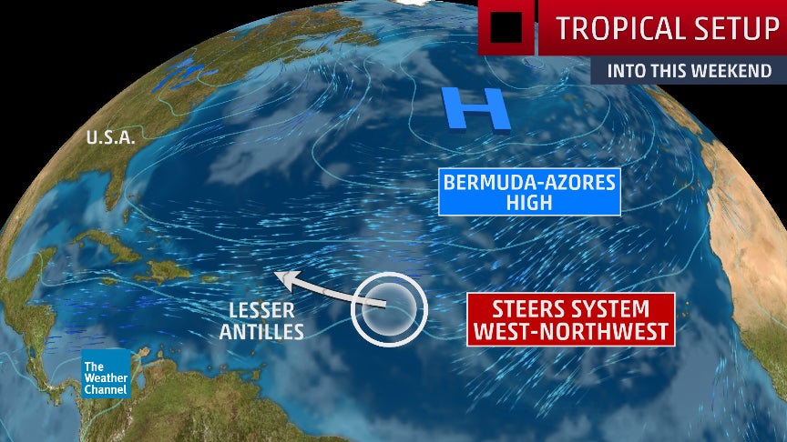 Invest 94L May Become a Tropical Depression; Could Pass Near Lesser ...