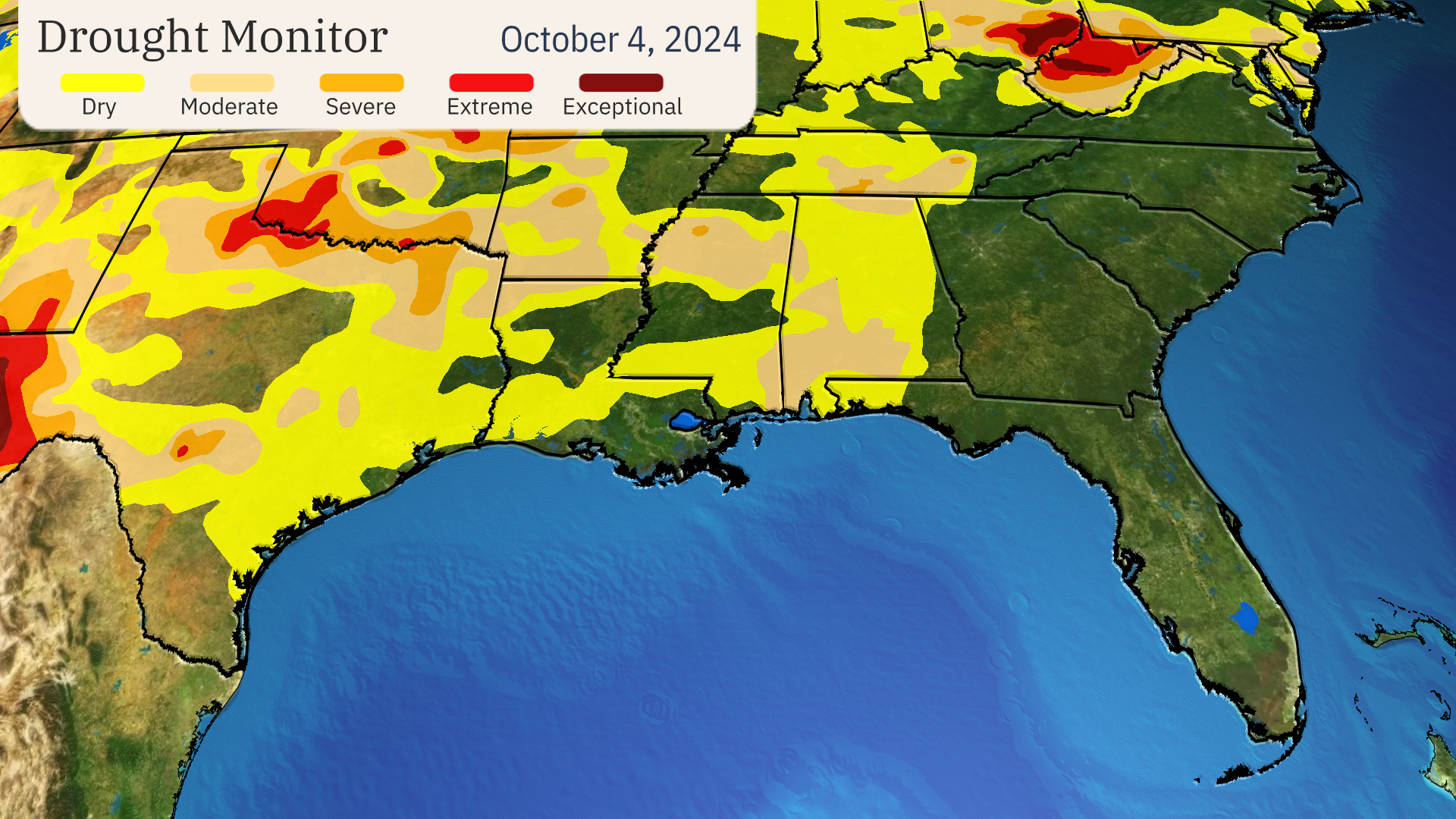 Helene Wipes Out Much Of The Drought In The Southeast, Drought Worsens ...