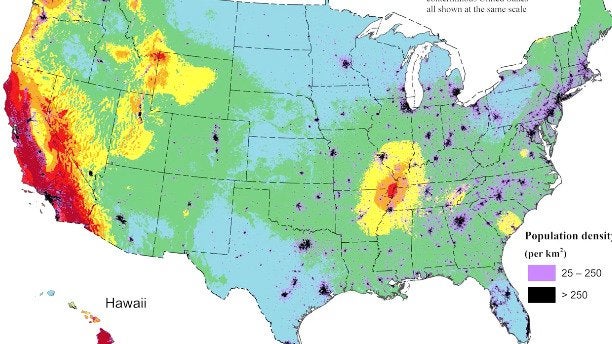 Current Earthquake Map Of Usa National Seismic Hazard Model (2023)