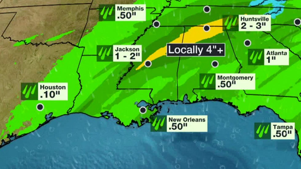 Severe Thunderstorms and Flooding Possible in the Southeast into Sunday ...