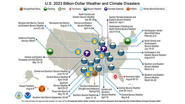 2023's Record Number Of US Billion-Dollar Disasters Count Now 25, And ...